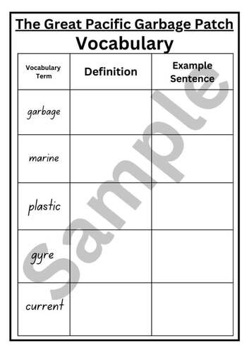 Sustainability - Differentiated Fluency Passages The Great Pacific ...