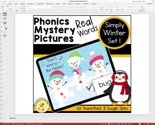Winter Digital Phonics Mystery Picture Set 1 - REAL Words - UFLI aligned