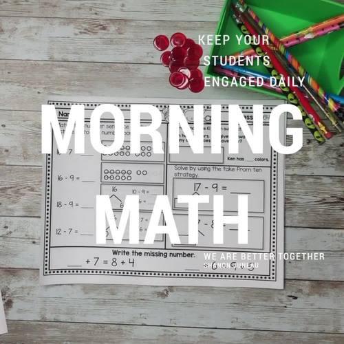 Daily Math Review 1st Grade Morning Work November Spiral Intervention ...