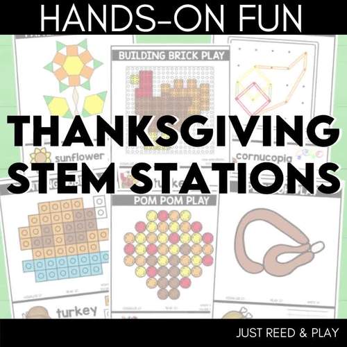 THANKSGIVING STEM STATIONS - Fine Motor Mats for November by Just Reed