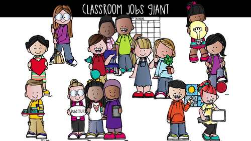 Classroom Jobs 1 clip art, school, kidlettes GIANT set by Melonheadz ...