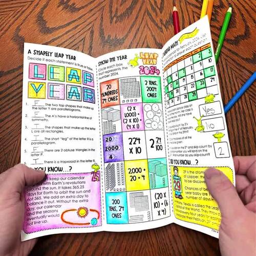 Leap Day Leap Year 2024 Activities Math Challenge Grades 4+ | TPT