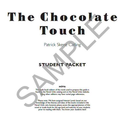 The Chocolate Touch Novel Units® Student Packet Novel Study | TPT