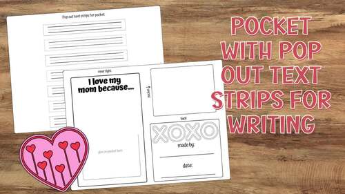 Mother's Day Card to Color, Printable Color, Cut & Paste Activity for Mom