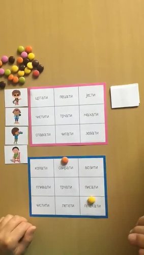 Serbian Verbs Bingo Cyrillic Alphabet by Miss Jelena's Classroom
