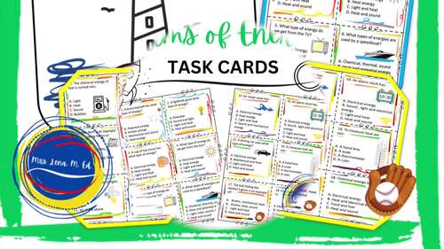 Forms of Energy Task Cards 3rd Grade Science SC.3.P.11.1 by Mrs Lena