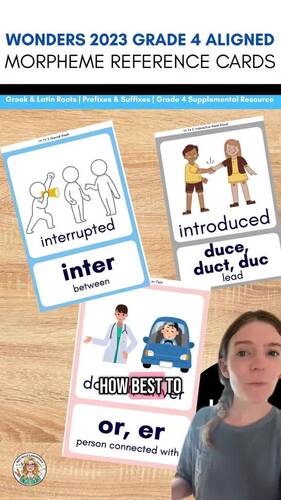 Wonders 2023 Grade 4 Aligned Morpheme Reference Cards | Unit 1 Text ...