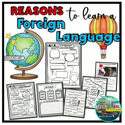 Learning Foreign Languages ️Writing Activities by ESL Classroom | TPT