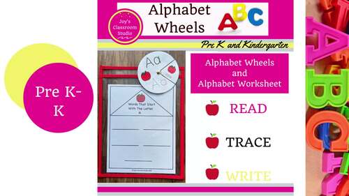 Kindergarten Alphabet Wheels by Joy's Classroom Studio | TPT