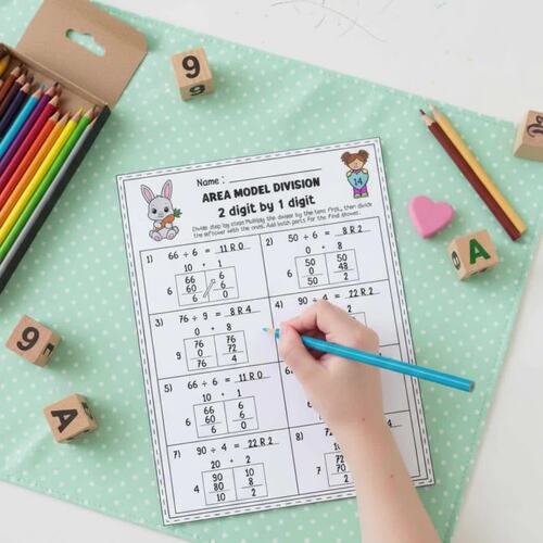 Area Model & Partial Product Bundle – Multiplication & Division (2–3 Digit)