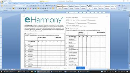 AP Spanish Literature Reading Activity: Character Dating Profile (Video ...