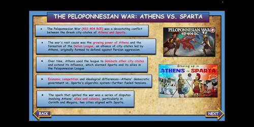 The Peloponnesian War Powerpoint. Ancient Greece. L24. Athens vs Sparta