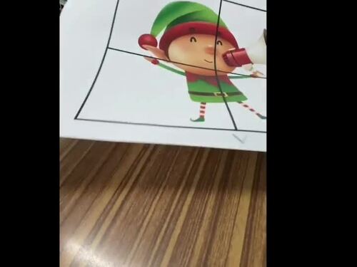 Christmas puzzle worksheets for kids| 25 kawaii items cut and match ...