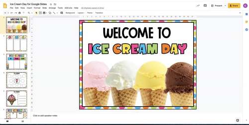 Ice Cream Day for Google Slides by Rhody Girl Resources | TPT