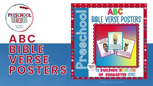 Building Blocks of Character - ABC Bible Verse Posters by Preschool SOS
