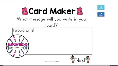 Occupational Therapy Teletherapy: Valentines Day Cupid Job Application ...