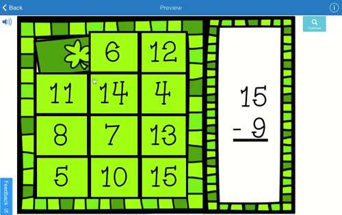 1st Grade St. Patrick's Day | Subtract within 20 | Picture Reveal | Boom