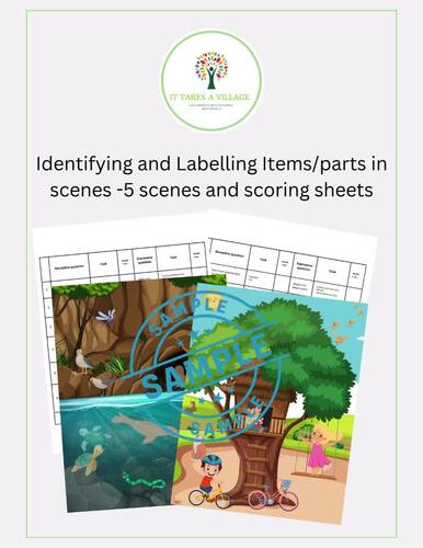 Scenes-identifying and label-set 3 (ABLLS-R compatible) | TPT