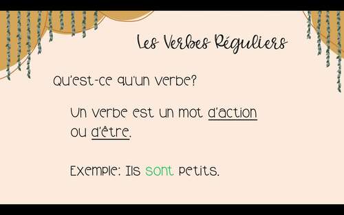 French ER Verbs Notes + Presentations by Katie's Learning Shop | TPT