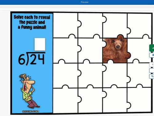 Division Math Fact Practice | Animal Hidden Picture Puzzles | Boom Cards
