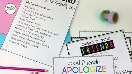 Being a Good Friend - Social Emotional Learning Activities | TPT