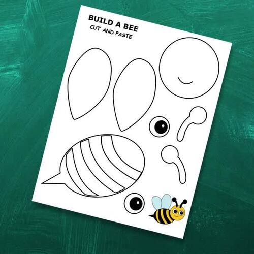 Buzzing Honey Bee Craft | Spring Garden & Insects | Cut & Paste Art