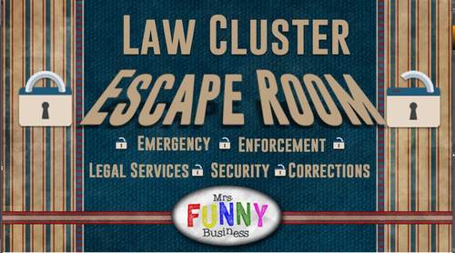 Law & Public Safety Cluster Escape Room by Mrs Funny Business | TPT
