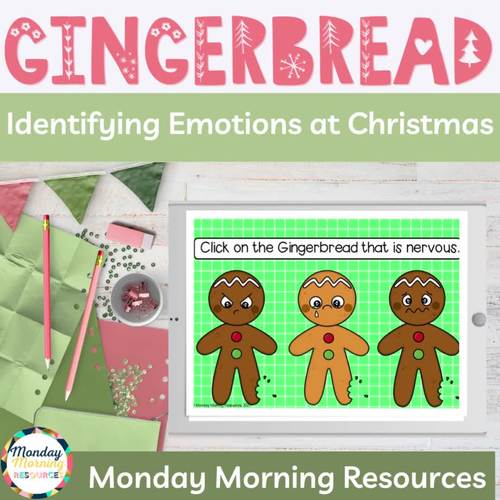 Christmas Identifying Emotions - Christmas Gingerbread SEL Boom Cards ...
