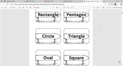 Geometry Jumpstart - Back to School Shapes Fun! by chiwden | TPT