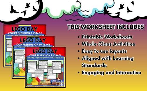 Build Reading Skills with Lego! 20 Short Comprehension Passages for ...
