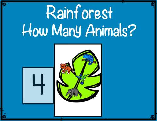 Rainforest Counting Games: How Many Animals? Numerals & Number Words