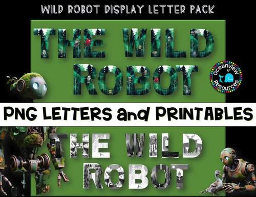 The WILD ROBOT Lettering DISPLAY PACK, png files and pdf | TPT