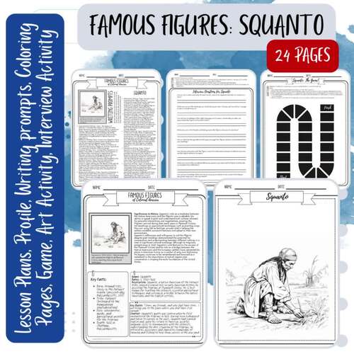 Colonial Figures: Squanto - Profile, Writing Prompts, Game, Project ...