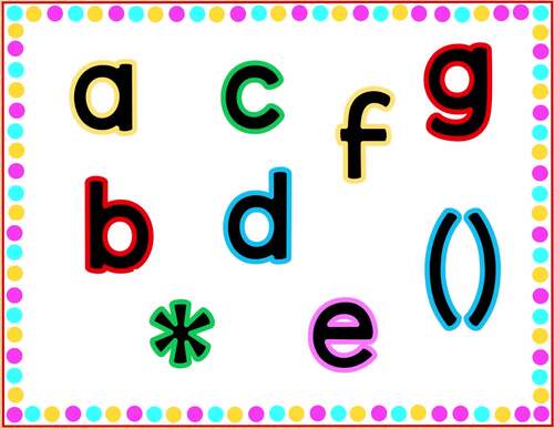Printable Black and Bright Bulletin Board Letters, Editable Alphabet ...