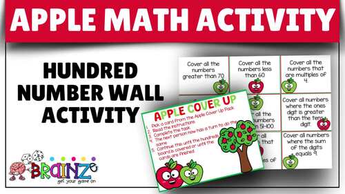 Apple Hundred Chart Puzzles | Number Sense & Problem Solving Math ...