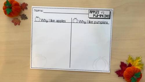 Apples vs. Pumpkins Writing Pack | Compare & Contrast, Opinion, October ...