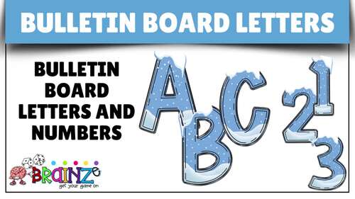 Winter Bulletin Board Letters A-Z & 0-9 | Printable Classroom Door Decor