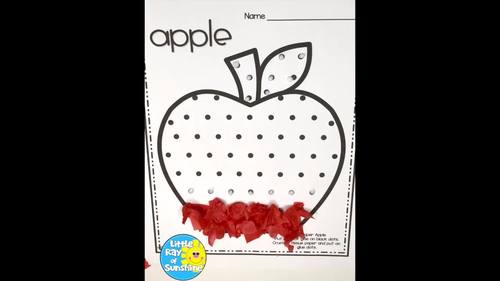 Q-Tip Painting and Glue Dot Fine Motor Practice for Fall | TPT