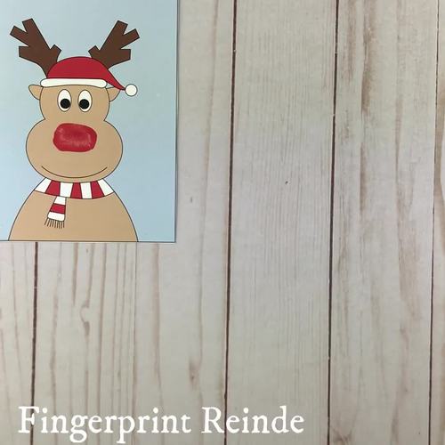 Fingerprint Christmas Cards - Reindeer Fingerprint Craft - Spanish ...
