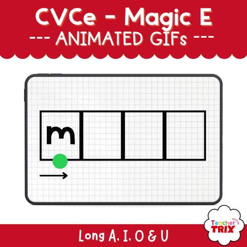 CVCe Magic E Animated GIFs | Phonics Science of Reading Aligned | TPT