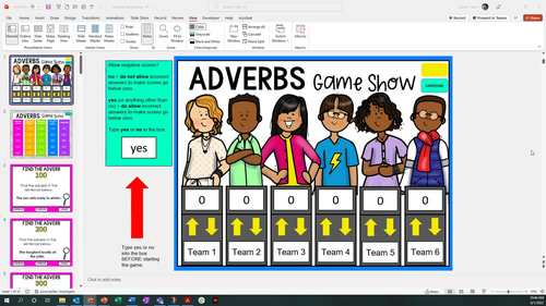 Adverbs Jeopardy-Style Review Game Show by Create-Abilities | TPT