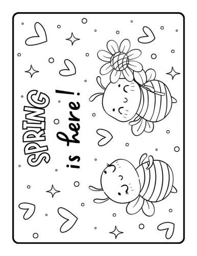 SPRING Coloring Pages, EASY Spring Craft Activity Sheet | TPT