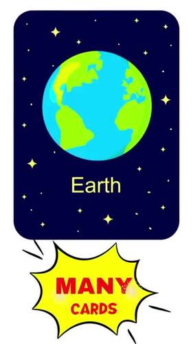 Welcome Back to School Space Flashcards | Space Theme Classroom Decor