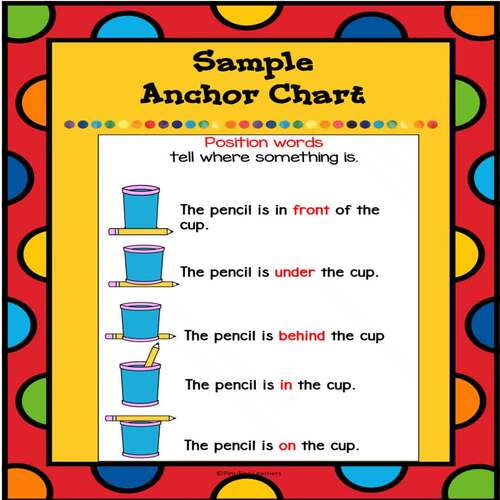 Back to School Themed Position Words Centers and Worksheets | TPT