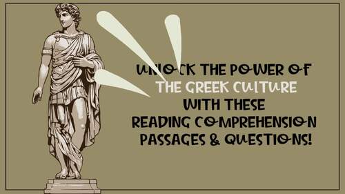 Ancient Greece Reading Comprehension & Questions Worksheet Greek Culture