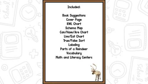 Reindeer Unit- Science, ELA, and Writing Activities for Kindergarten
