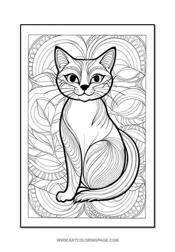 Cat Abstract Design Coloring Pages Vol. 8: Design Your Dream Cats!