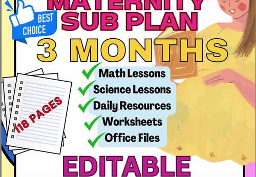 Maternity Leave Sub Plan Bundle | 3 Months of Ready-to-Use Lessons ...