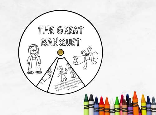 Parable of the Great Banquet, Bible Spinning Wheel, Sunday School ...