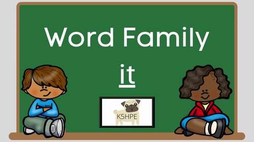 Word Family It, Video and Slides, Phonics, Phonograms, Reading | TPT